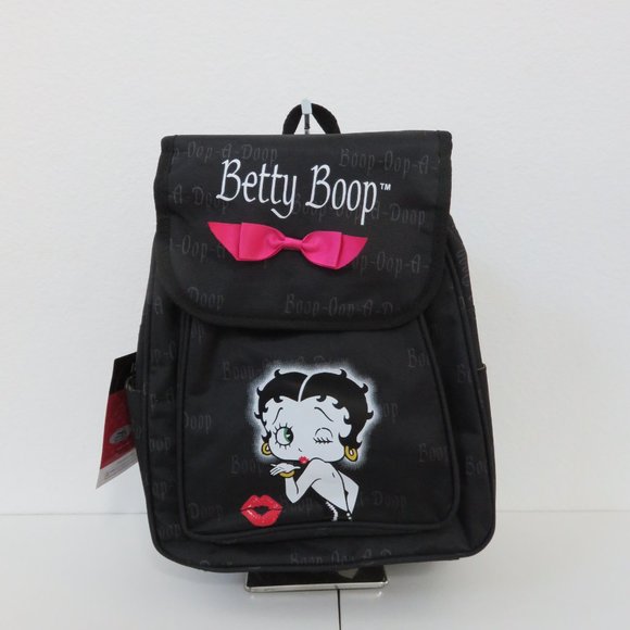 Betty Boop | Bags | Betty Boop Canvas Backpack With Ribbon 3 Inches ...